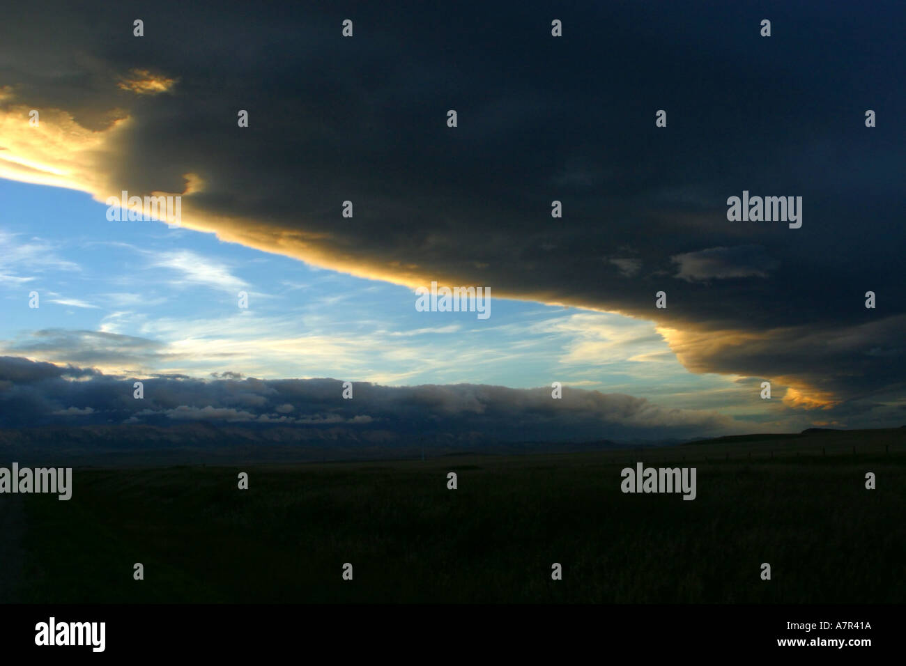 Horizontal Chinook Arch southwestern Alberta Canada North America Stock ...