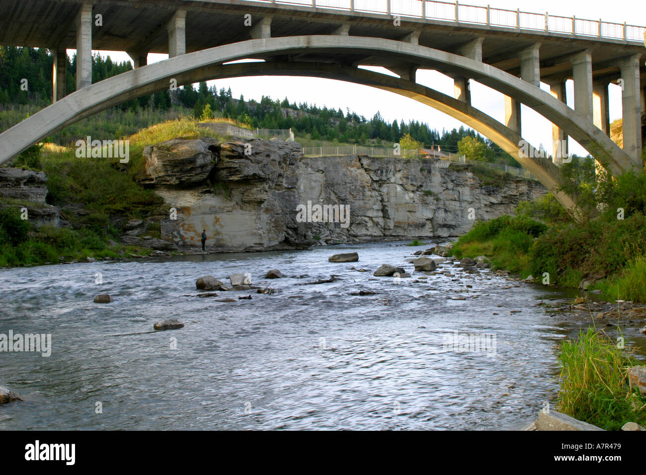Horizontal Bridge over the Oldman River Alberta Canada Stock Photo - Alamy