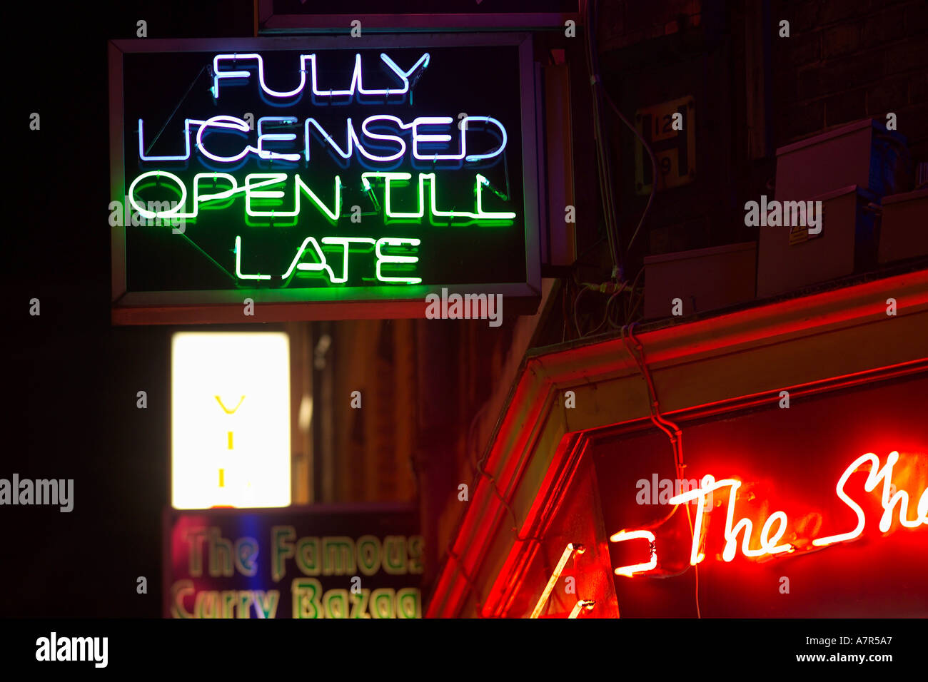 Open till late sign hi-res stock photography and images - Alamy