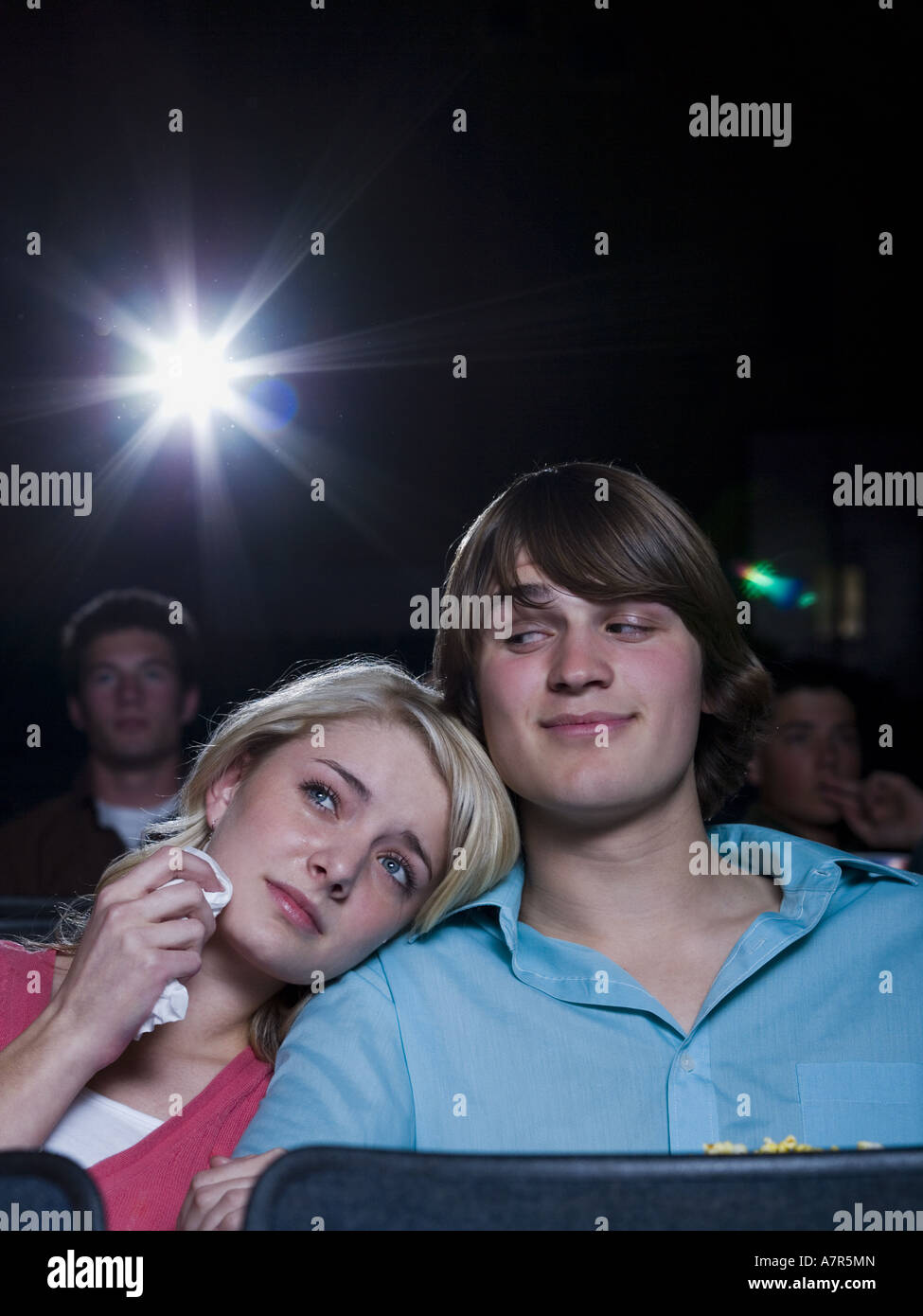 Girl crying movie theater boy hi-res stock photography and images - Alamy