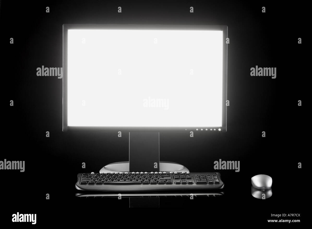 Glowing computer monitor Stock Photo - Alamy