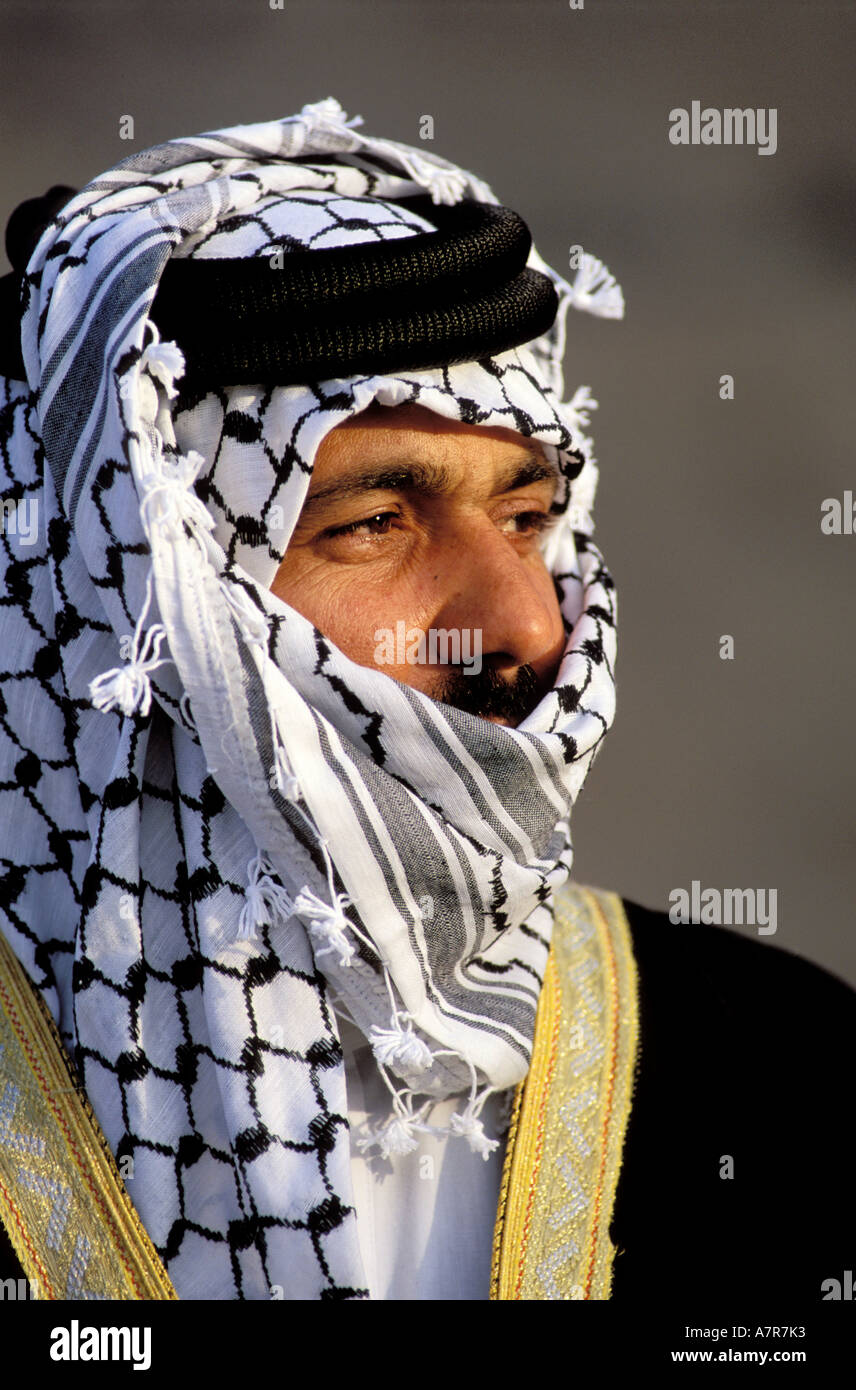 Jordan, Petra, portrait of a Bedouin Stock Photo - Alamy