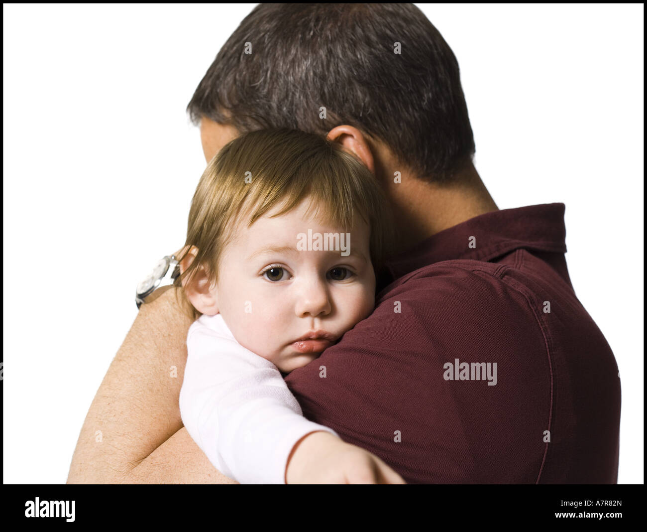 Man hugging baby girl Stock Photo - Alamy