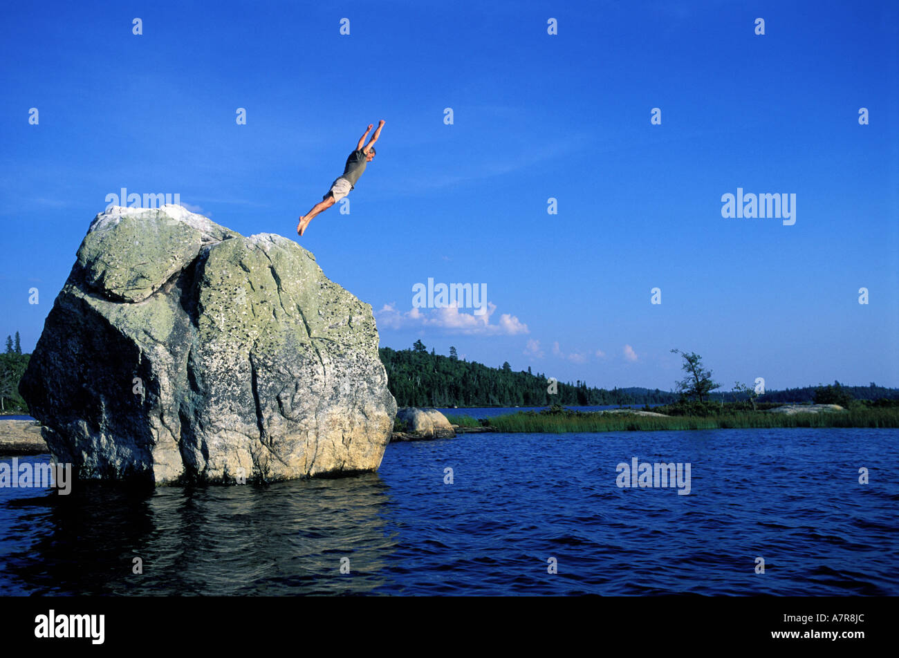 Canada, Quebec Province, La Verendrye Wildlife Reserve, Lake Victoria ...