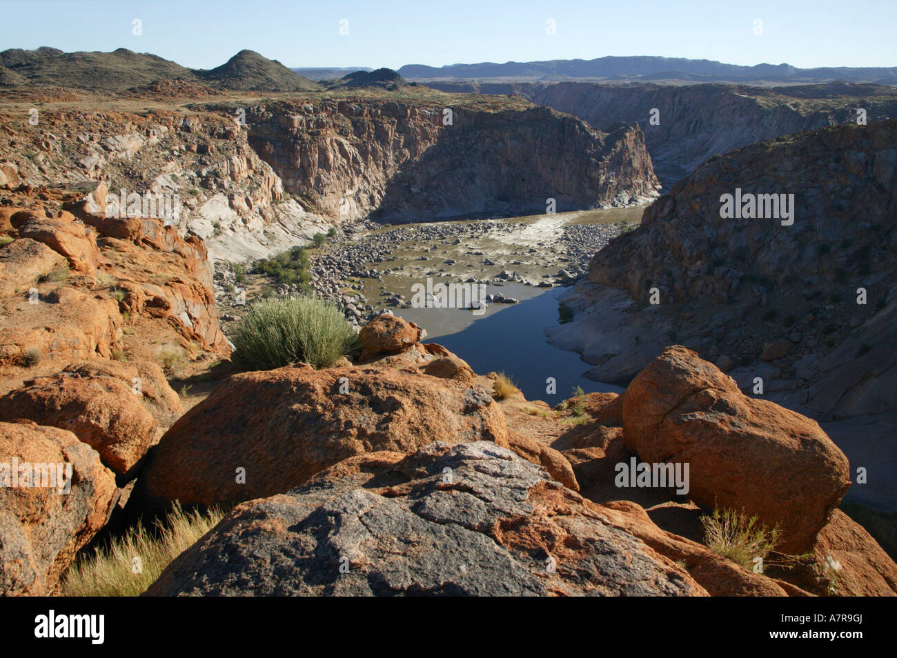 The Orange river gorge below the Augrabies falls Northern Cape South ...