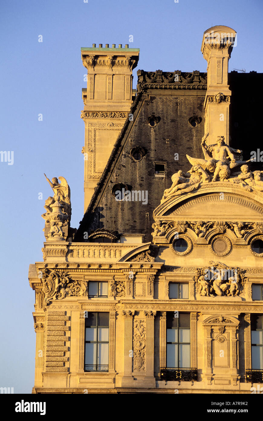 France, Paris, Louvre, corner of the Pavillon de Flore Stock Photo - Alamy