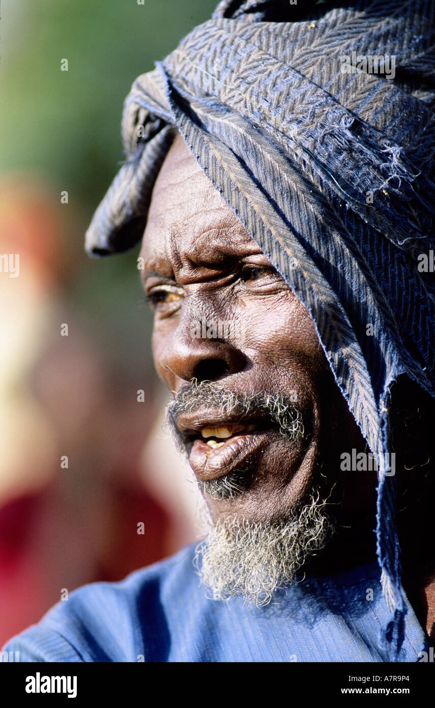 Mali, Dogon Country, old man in Tereli village Stock Photo - Alamy