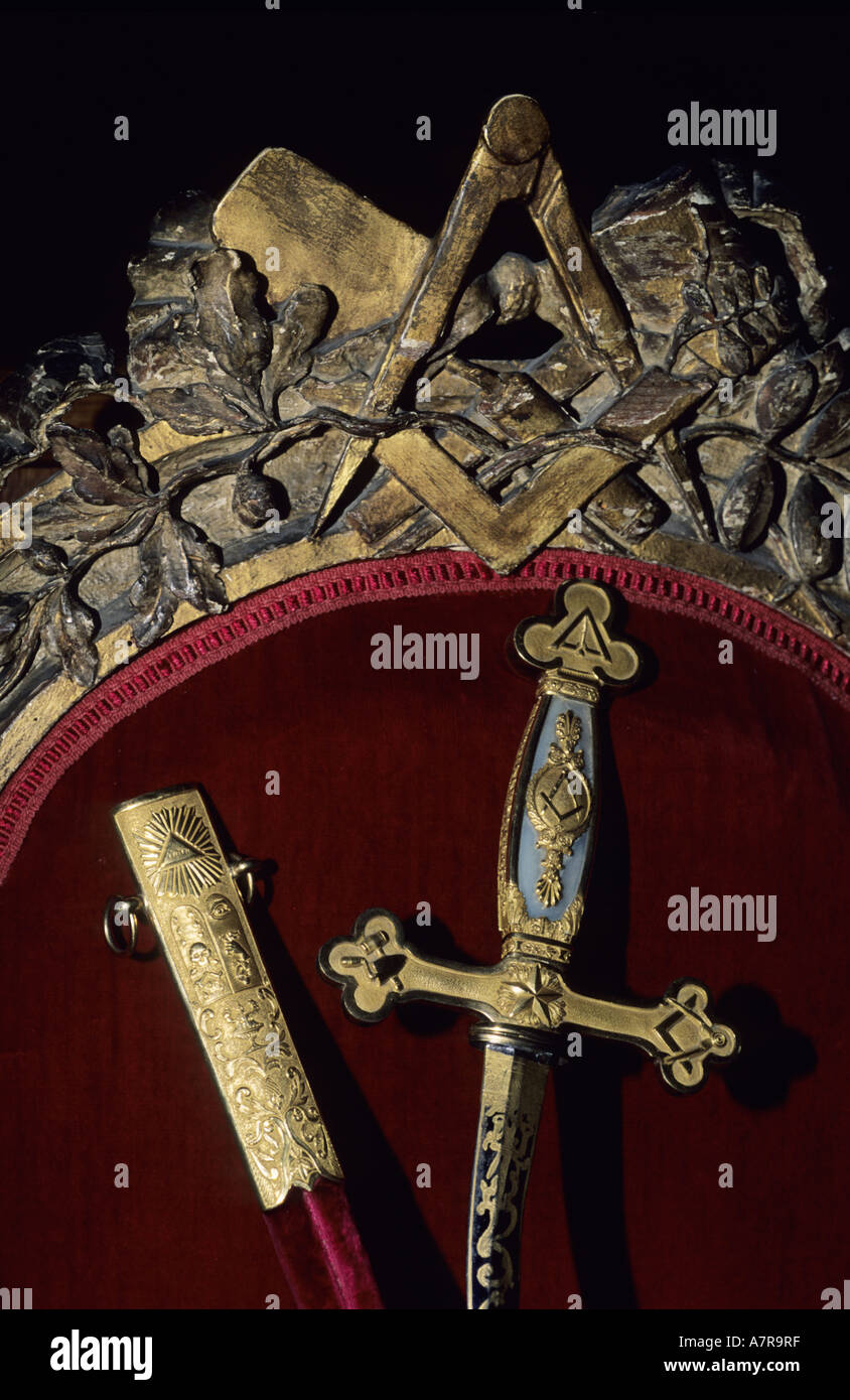 France, Paris, Cadet Street, museum of the Grand Orient de France (main ...