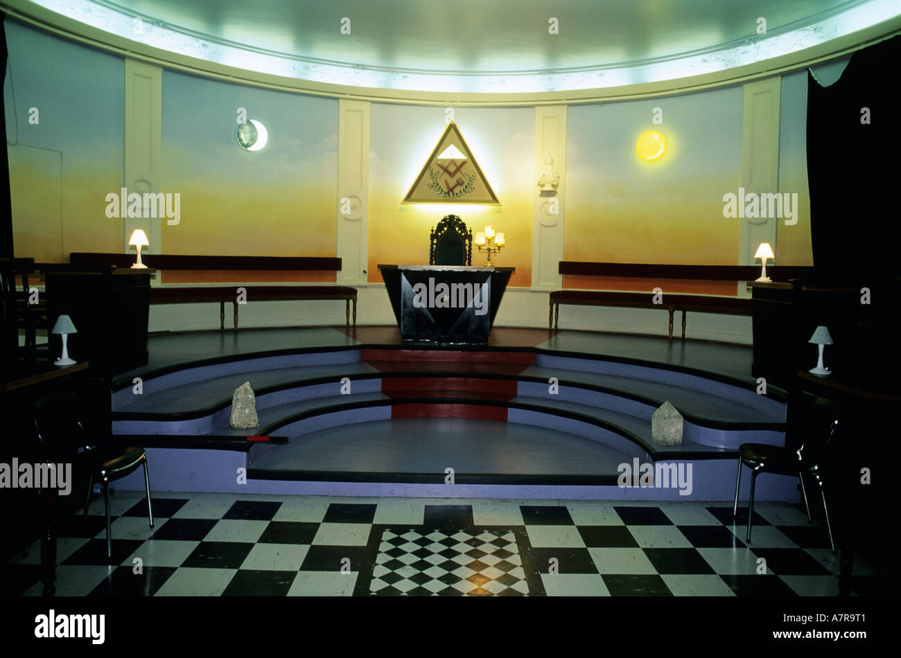 France, Paris, Cadet Street, masonic Temple at the Grand Orient de ...