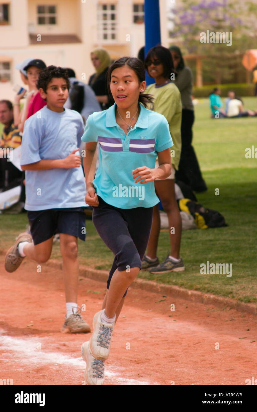 school children running on sports day Stock Photo - Alamy