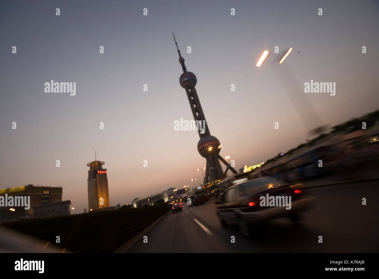 Sunshine and the evening of shanghai hi-res stock photography and ...