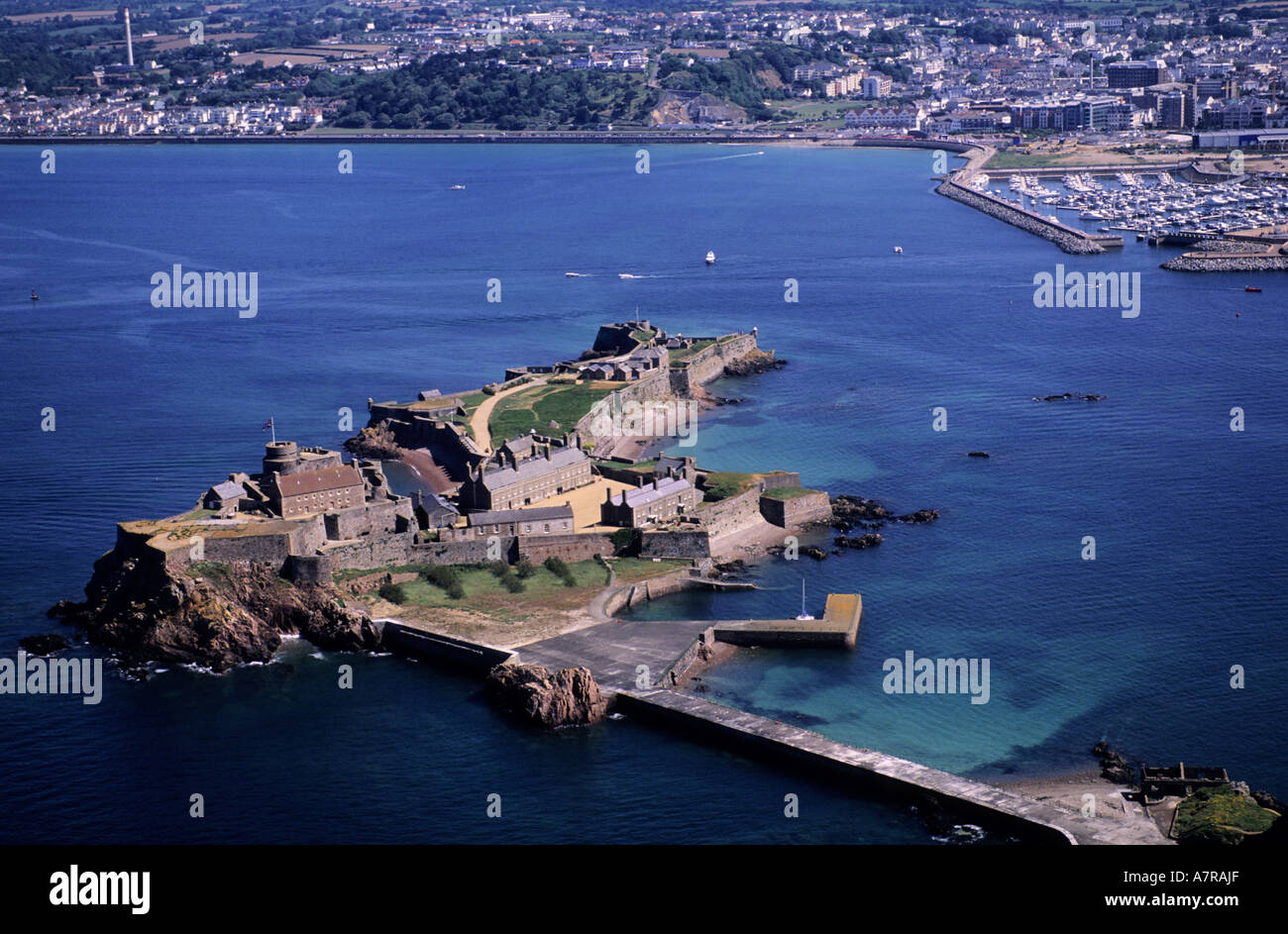 Aerial view of jersey channel islands hi-res stock photography and ...
