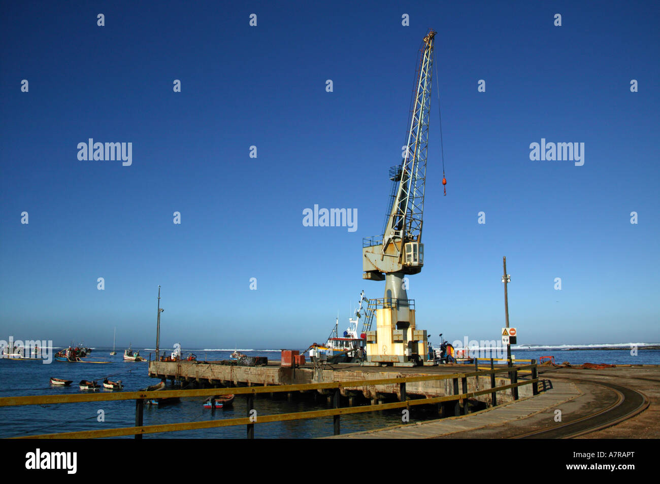 The crane in Port Nolloth harbour Port Nolloth Northern Cape South ...