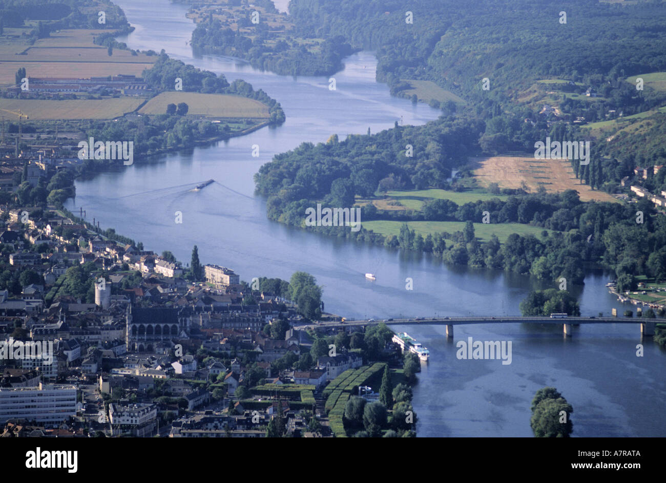 France, Eure, Seine river at Vernon (aerial view Stock Photo - Alamy