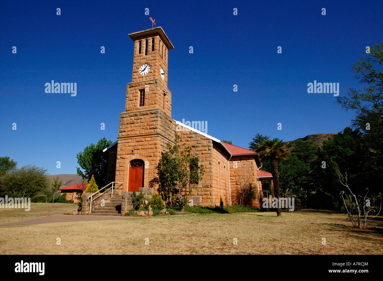 The Dutch Reformed Church in Clarens made from hewn sandstone Clarens ...