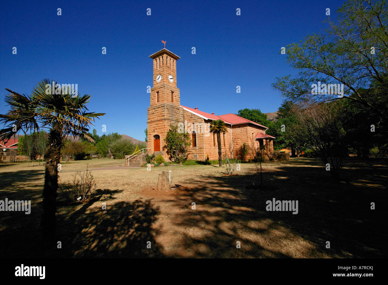 The Dutch Reformed Church in Clarens made from hewn sandstone Clarens ...