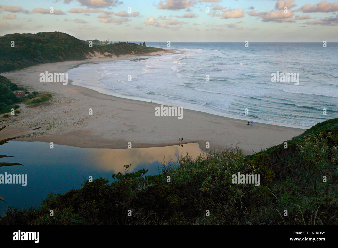 Haga Haga lagoon and main beach at dusk Stock Photo - Alamy