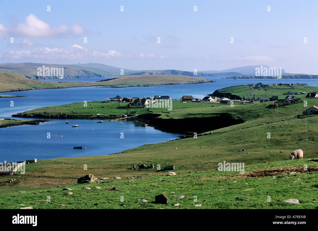 United Kingdom, Scotland, Shetland islands, Mainland west coast, Burra ...