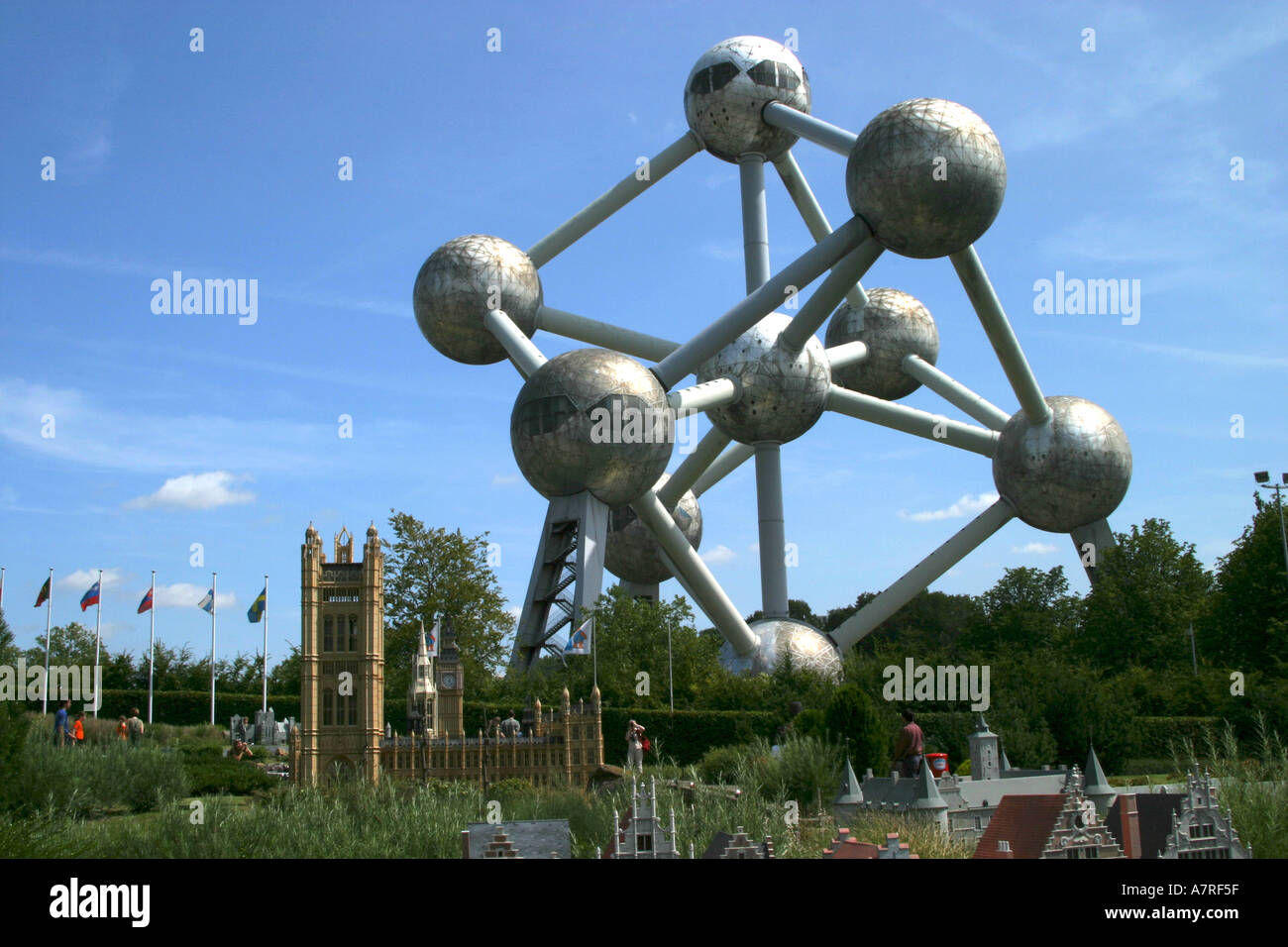 Brussels Atomium from Mini Europe Park Stock Photo - Alamy