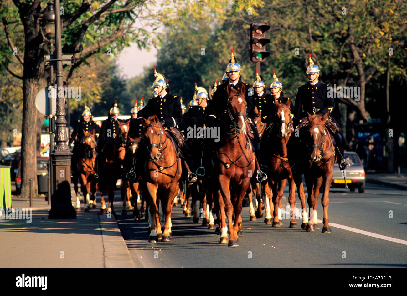 Republican guards on a boulevard hi-res stock photography and images ...