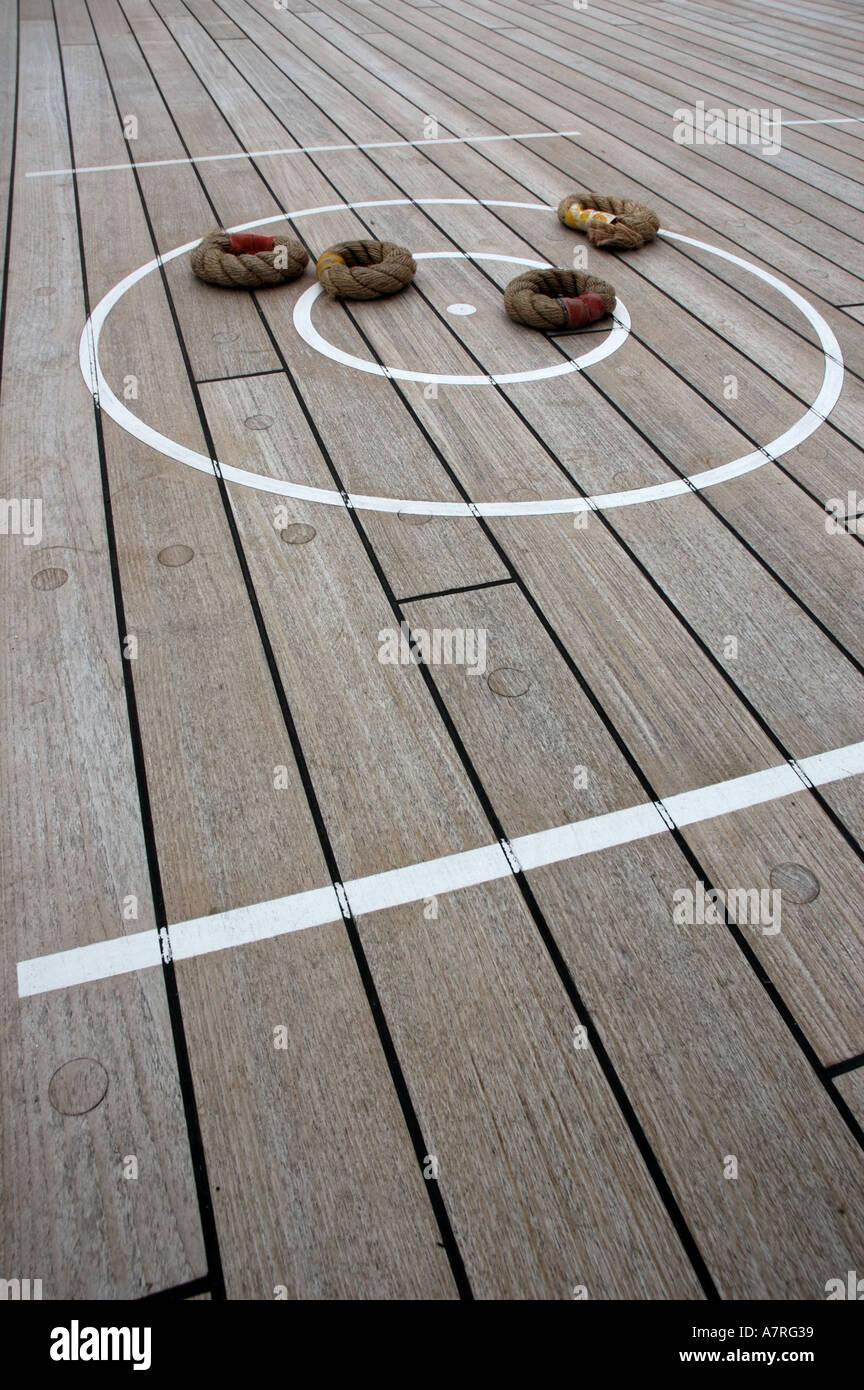 Deck quoits on a cruise ship Stock Photo - Alamy