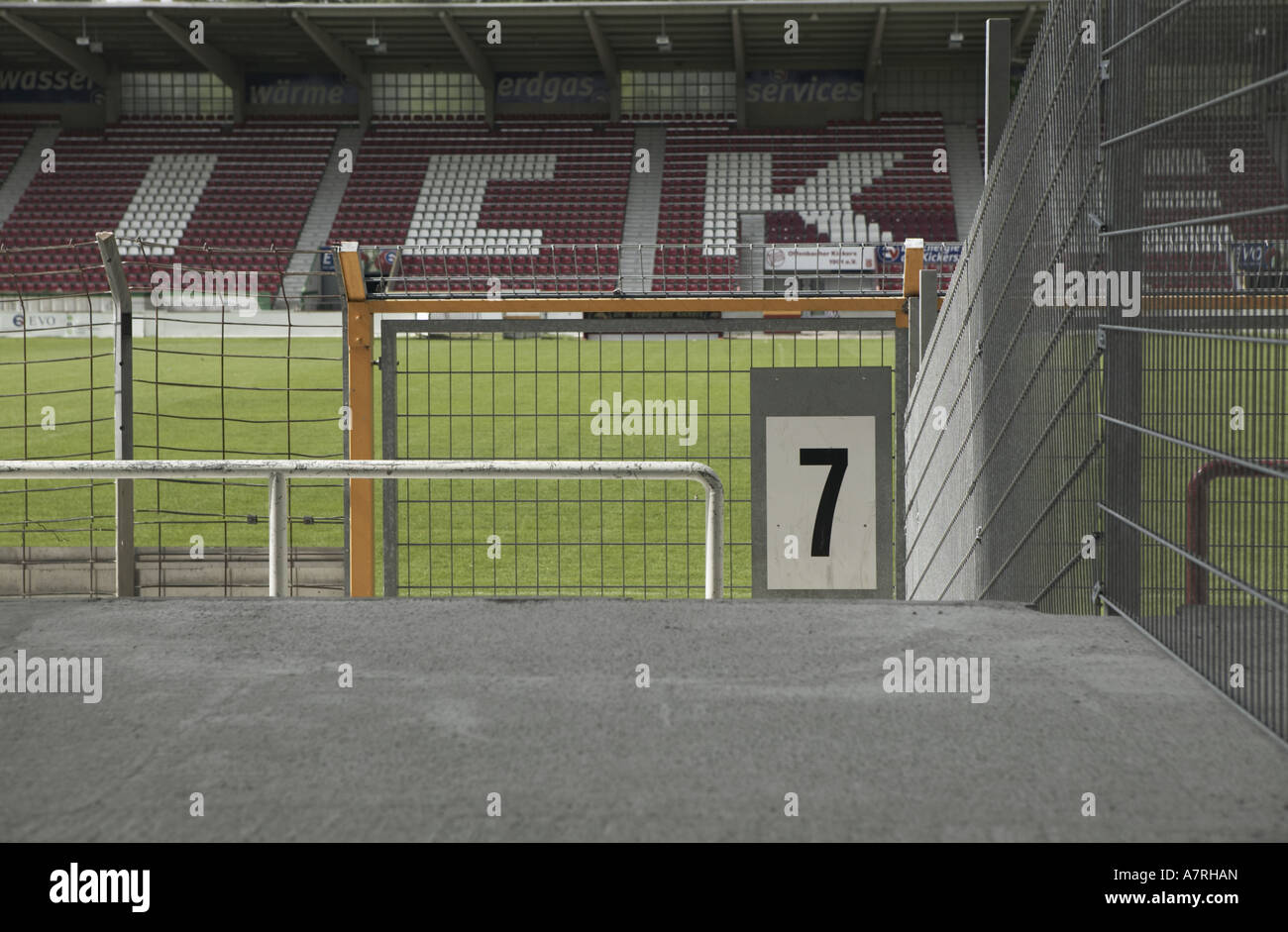 Empty soccer stadium Stock Photo - Alamy
