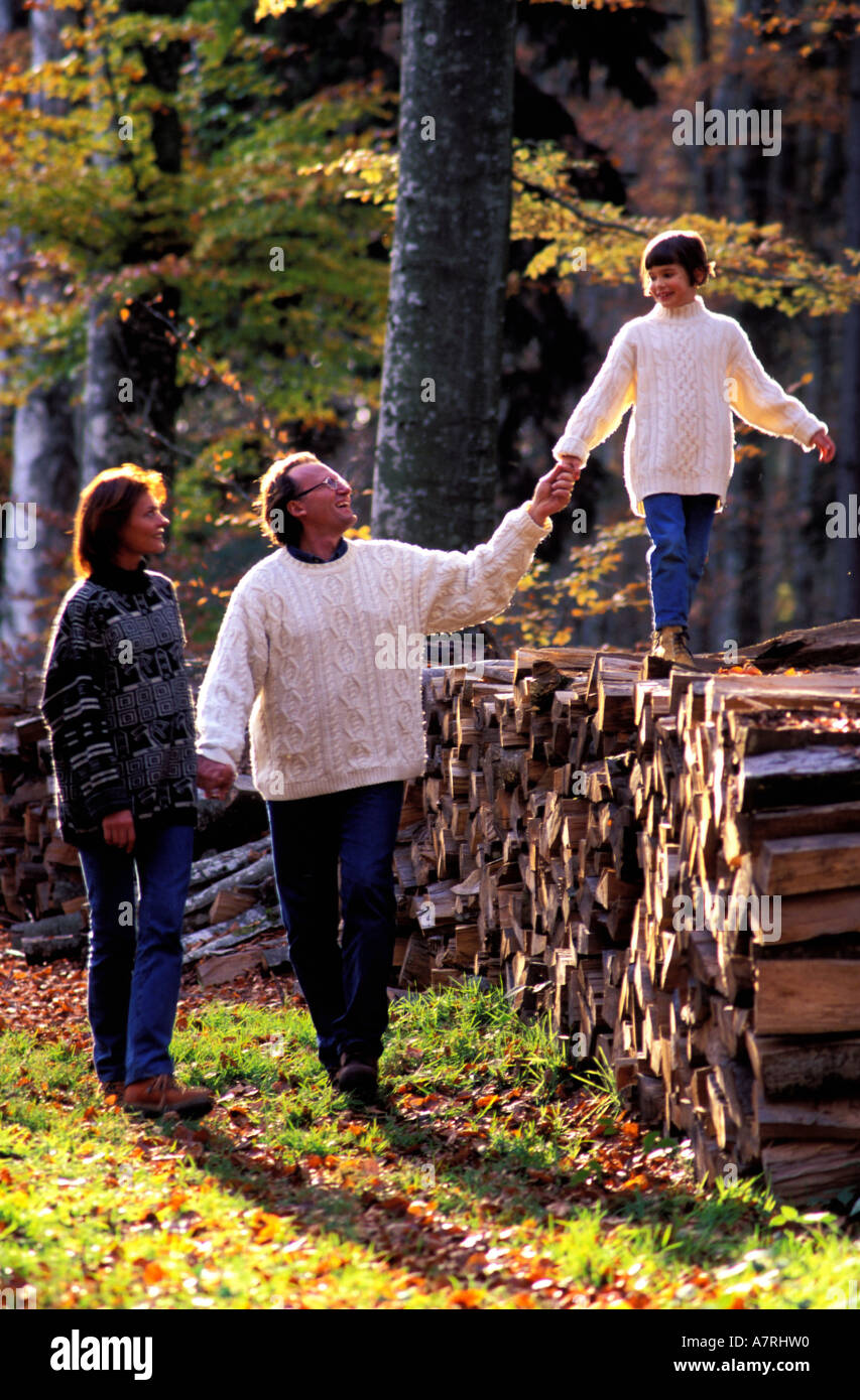 France, family in the forest Stock Photo - Alamy