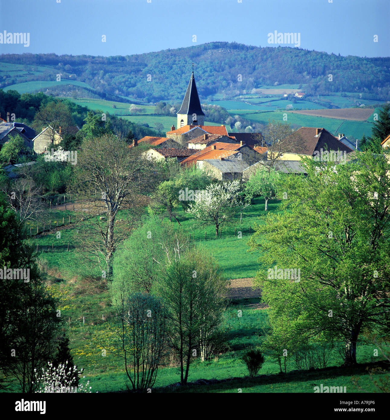 France, Allier, village of La Guillermie in the Bourbonnais region ...