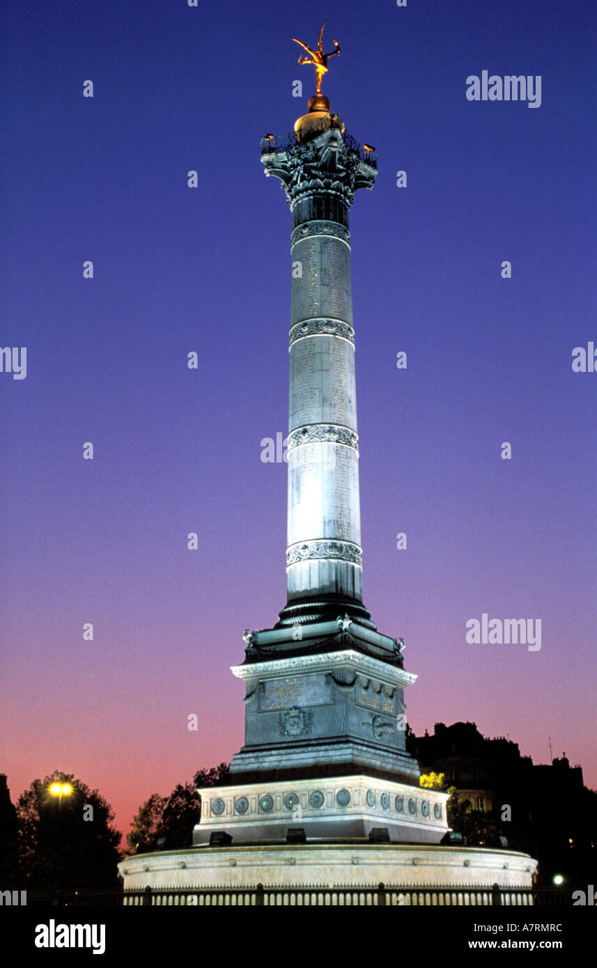 France, Paris, Bastille square and the July Column Stock Photo - Alamy