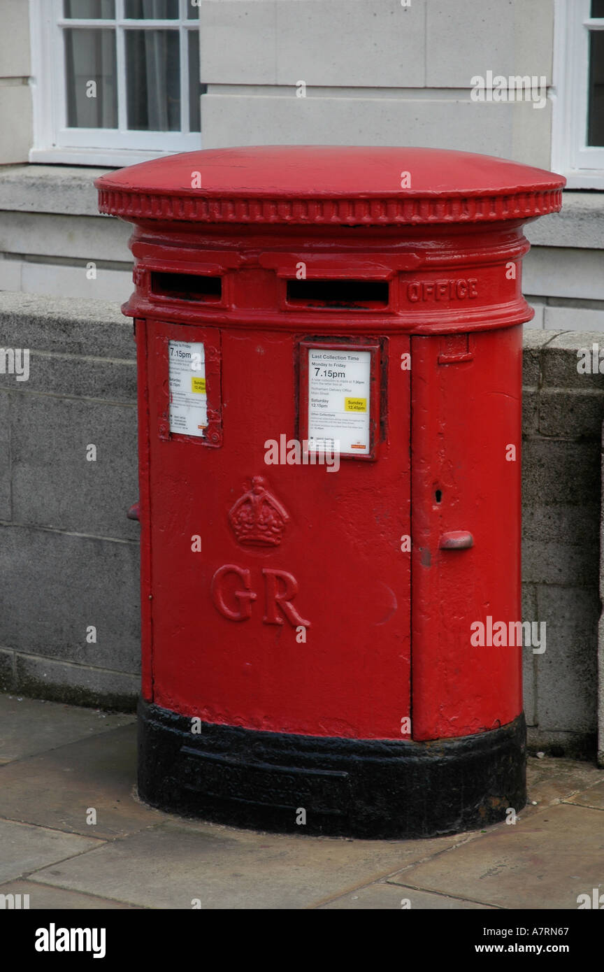 Double Royal Mail post box Stock Photo - Alamy