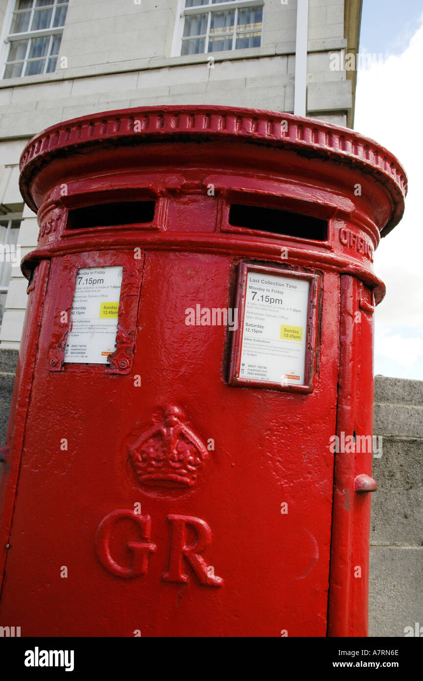 Double Royal Mail post box Stock Photo - Alamy