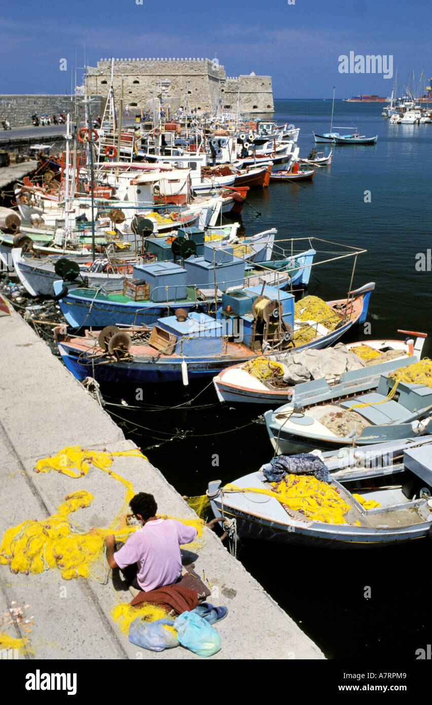 Greece, Crete, Heraklion harbour Stock Photo - Alamy