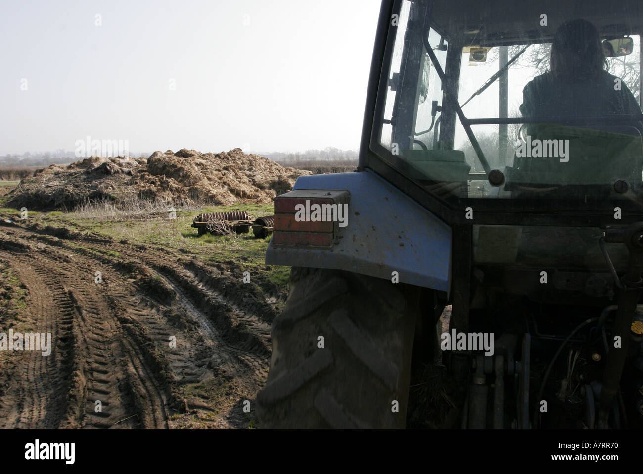 View of rear of tractor on trailer ride Stock Photo - Alamy