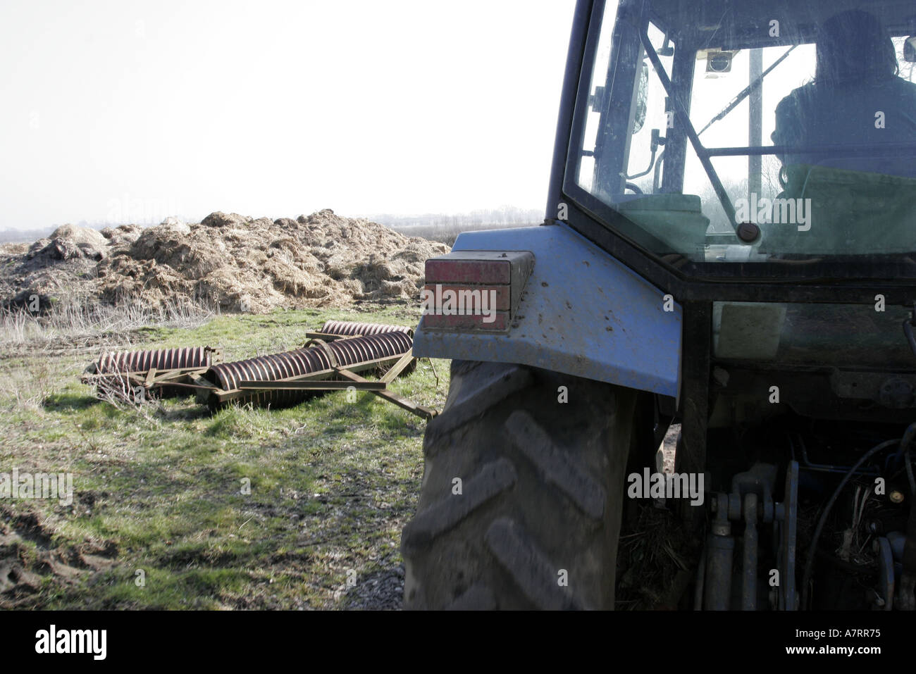 View of rear of tractor on trailer ride Stock Photo - Alamy