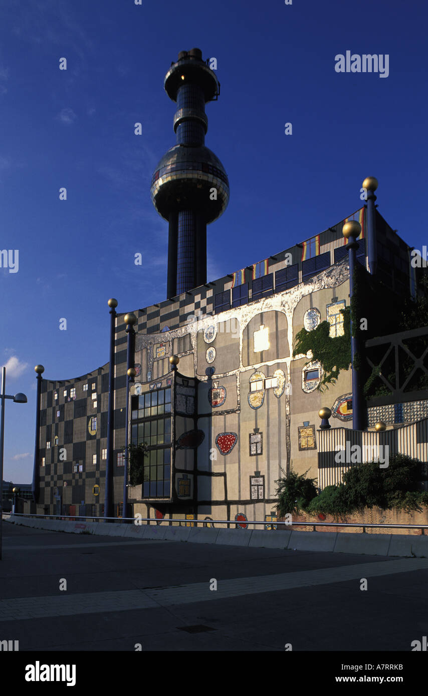 Austria, Vienna, the waste-incineration factory designed by ...