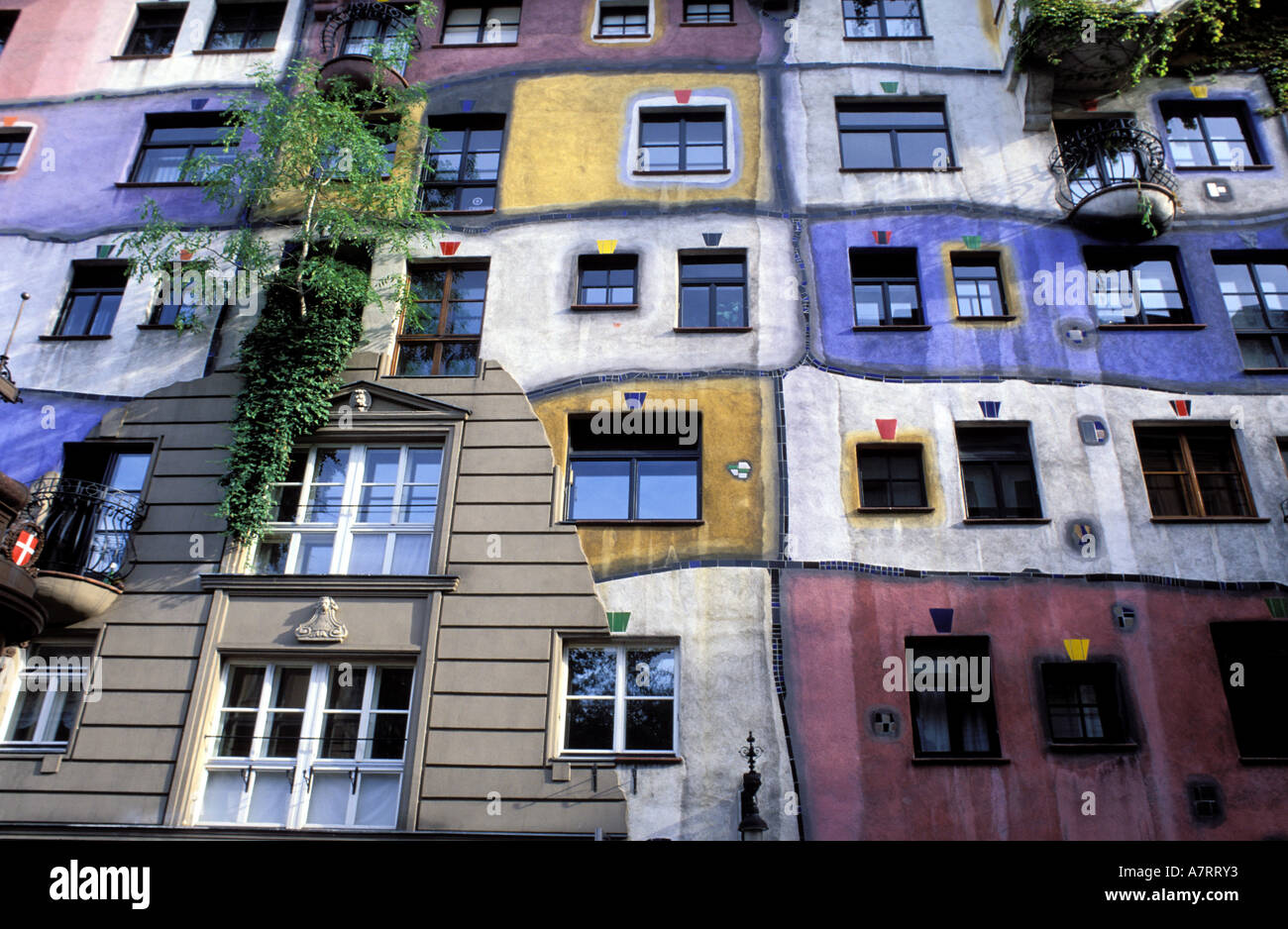 Austria, Vienna, building designed by Hundterwasser Stock Photo - Alamy