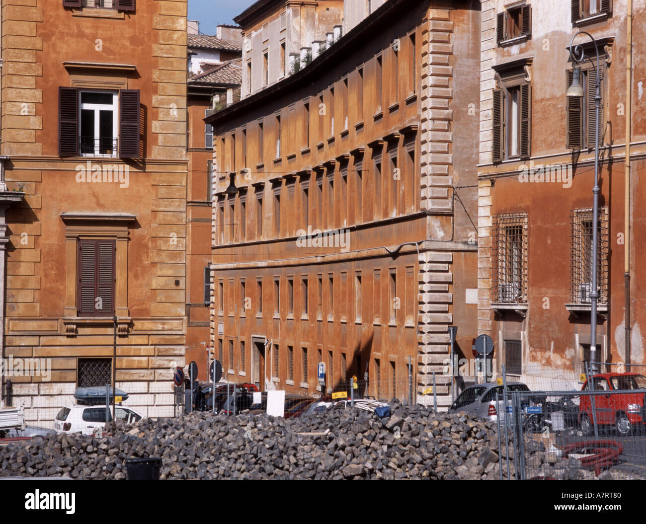 Rome, Lazio, Italy. Piazza della Pilotta Building work Stock Photo - Alamy