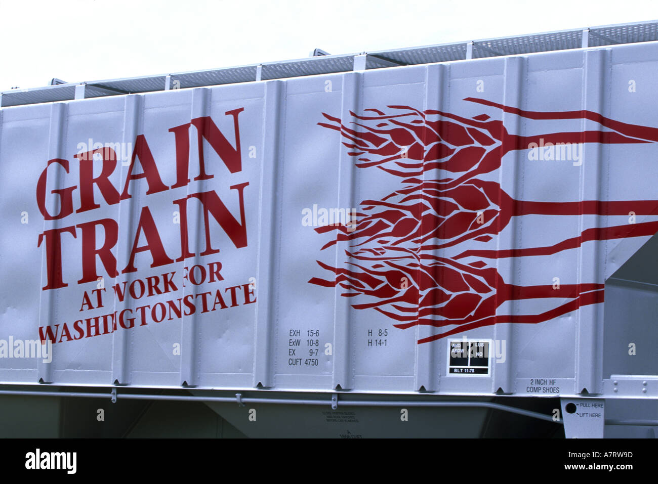 Grain trains at railroad stations near Oaksdale, Washington Whitman ...