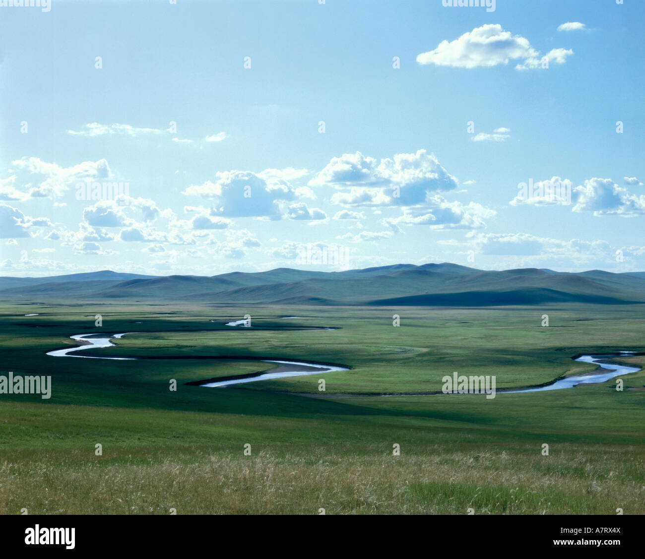 River flowing through landscape, China Stock Photo - Alamy