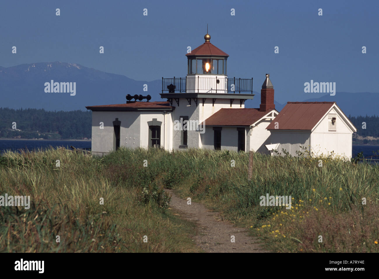 North America, USA, Washington, Seattle West Point lighthouse (1881) in ...