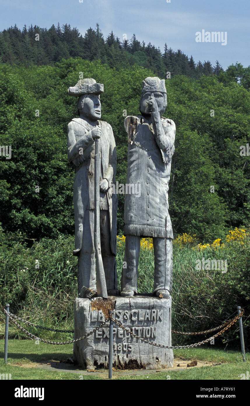 N.A., USA, Washington, Chinook, Camp Columbia, Lewis and Clark Campsite ...