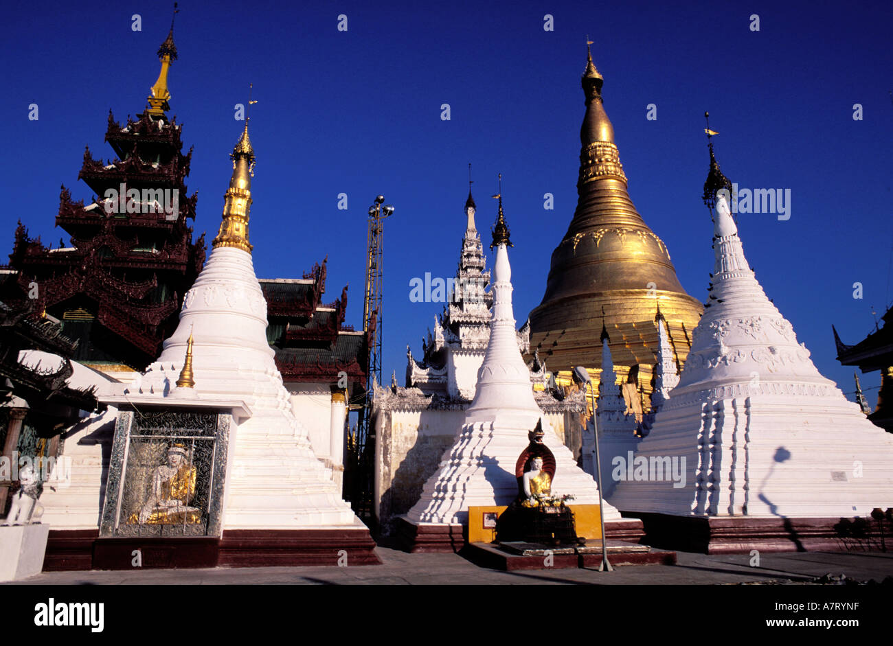 Myanmar (Burma), Yangon Division, Yangon (Rangoon), Shwedagon pagoda ...