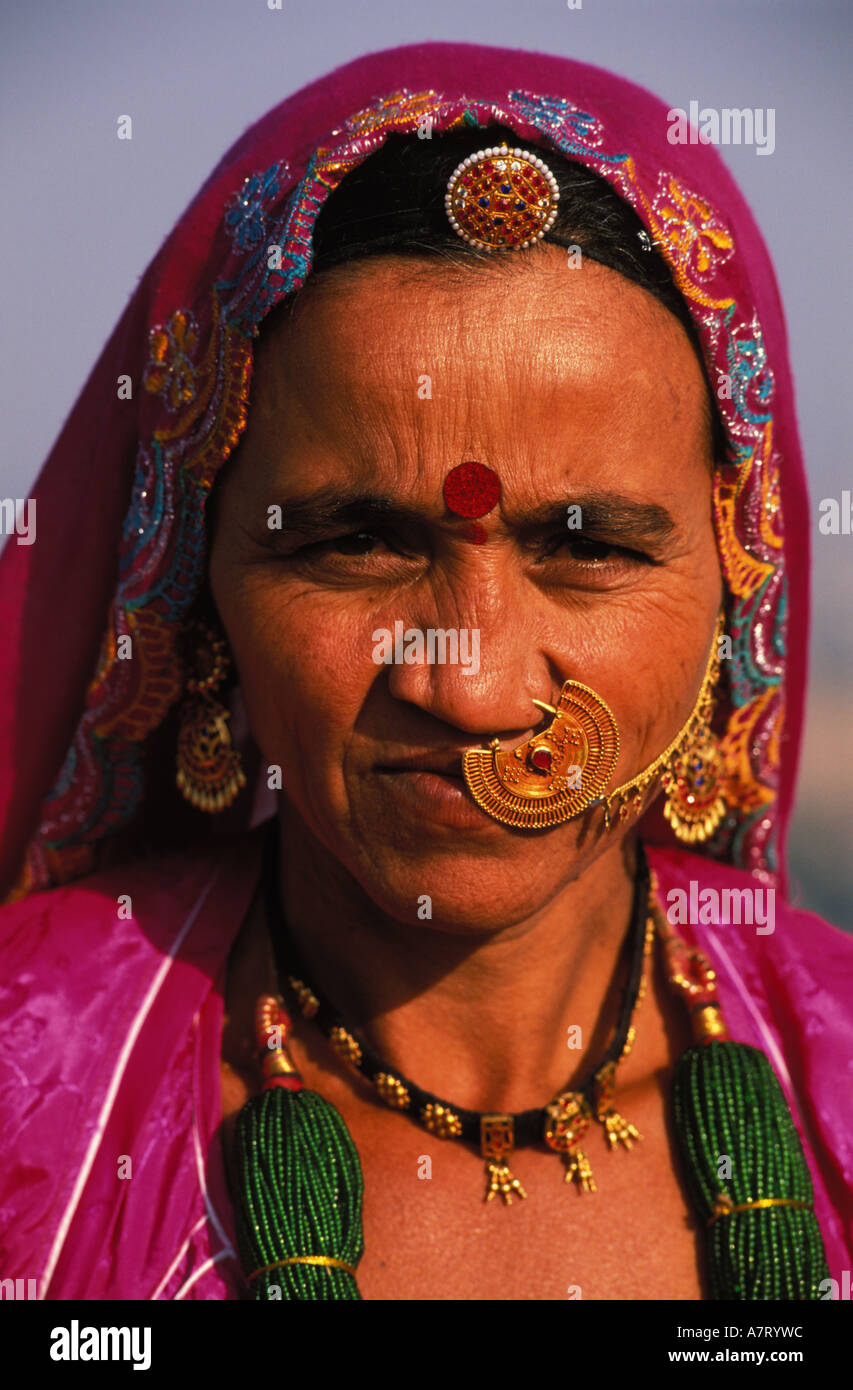 India, Rajasthan, Vishnoi woman Stock Photo - Alamy