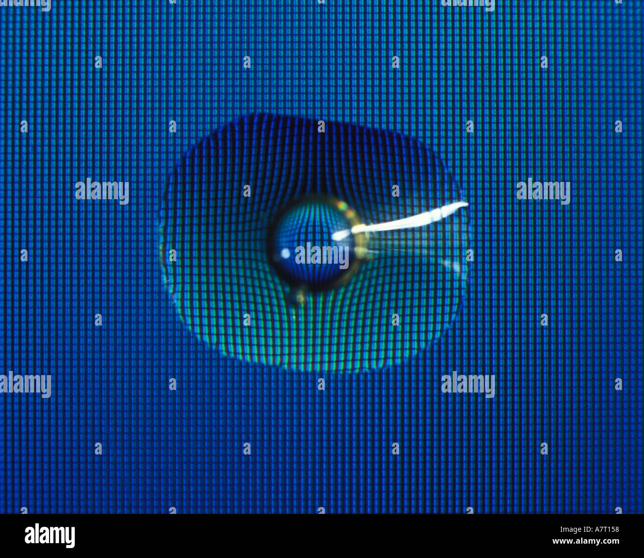 Marco close up image of a bubble on a LCD TFT computer screen Stock ...