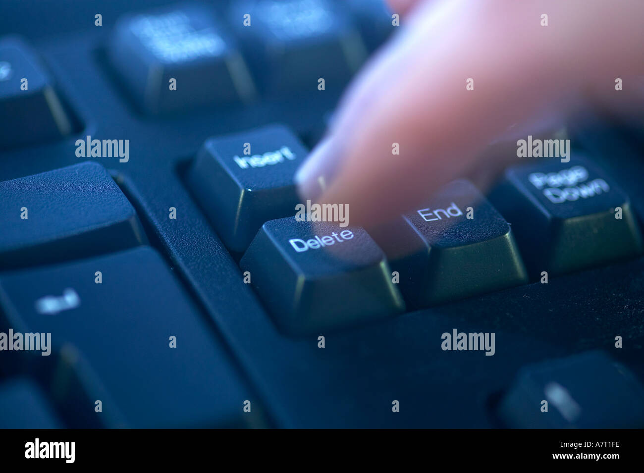 Hitting the delete key on the keyboard Stock Photo - Alamy