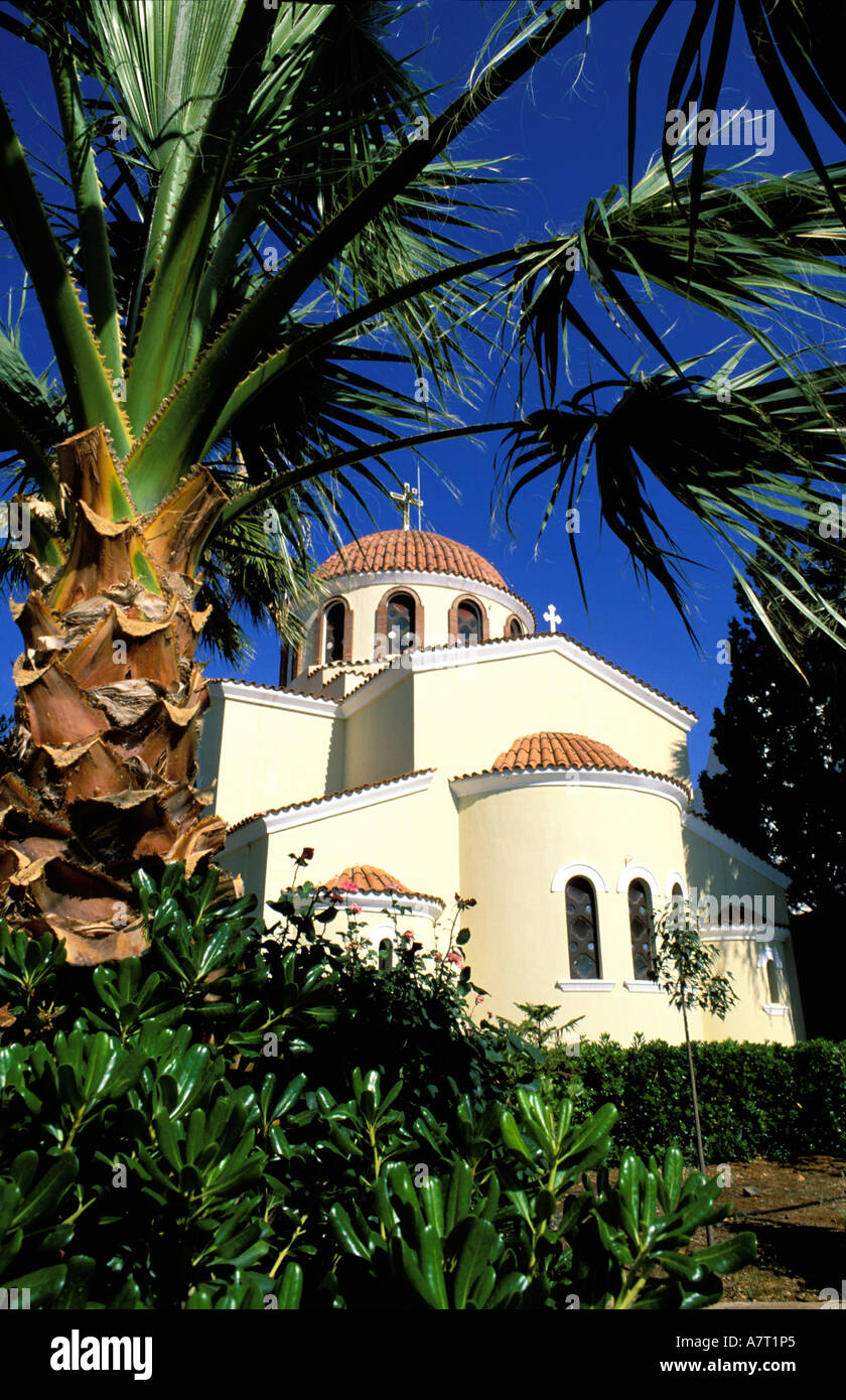 Greece, Crete, a church in Elounda Stock Photo - Alamy