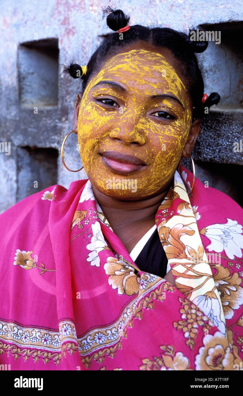 Madagascar, Nosy Be island, Hell-ville, Malagasy face Stock Photo - Alamy