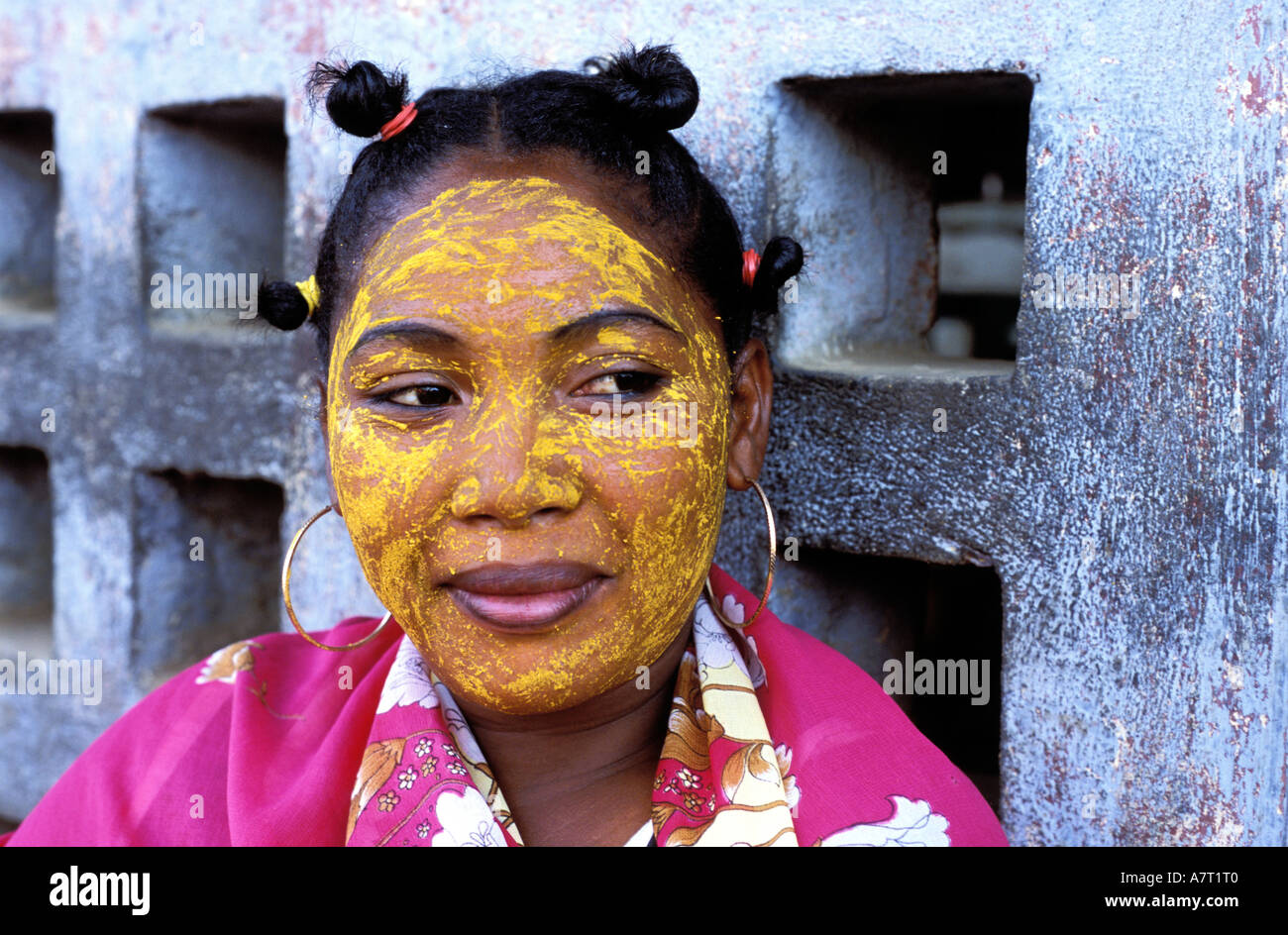 Madagascar, Nosy Be island, Hell-ville, Malagasy face Stock Photo - Alamy