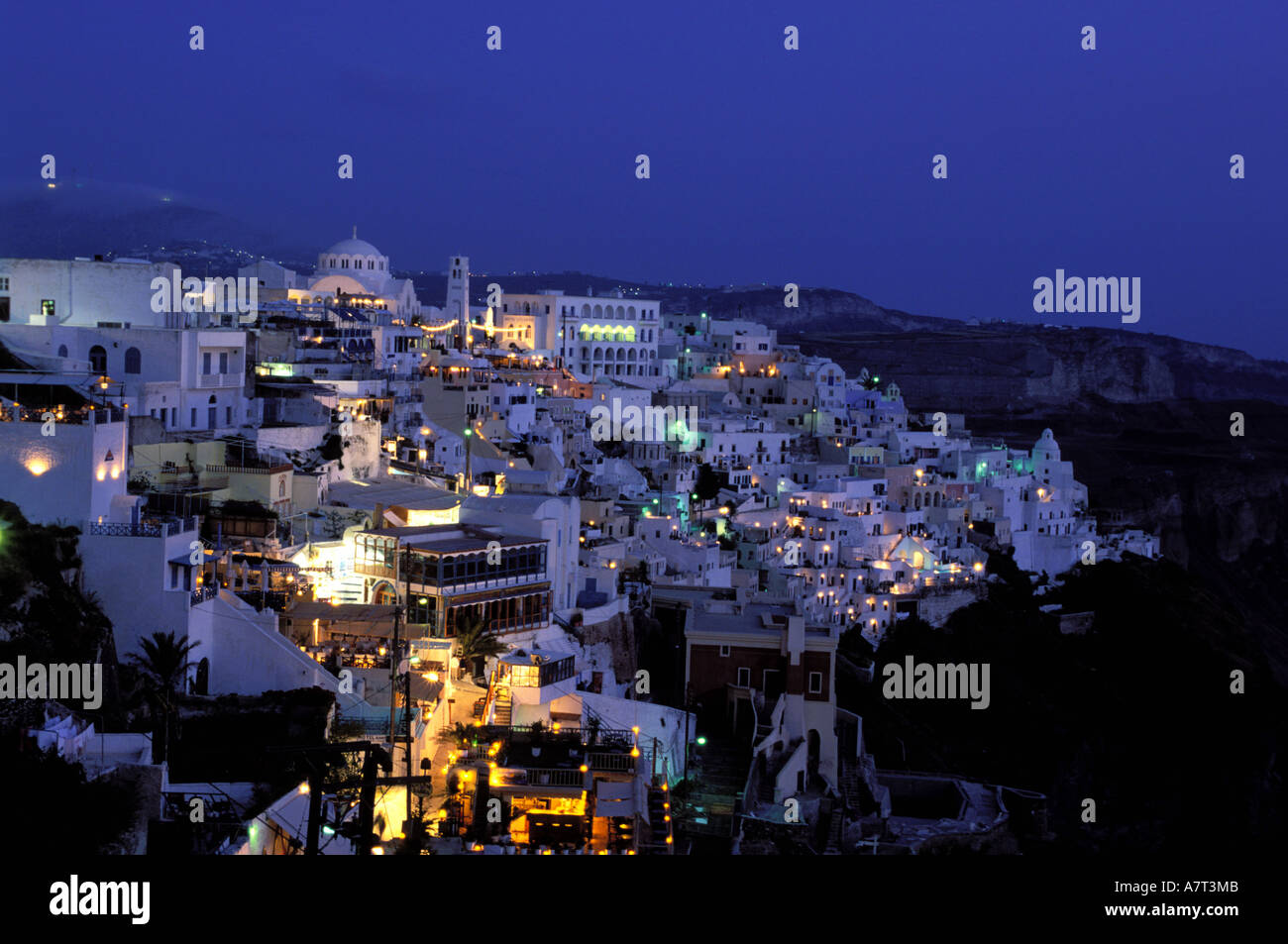 Night thira santorini greece hi-res stock photography and images - Alamy