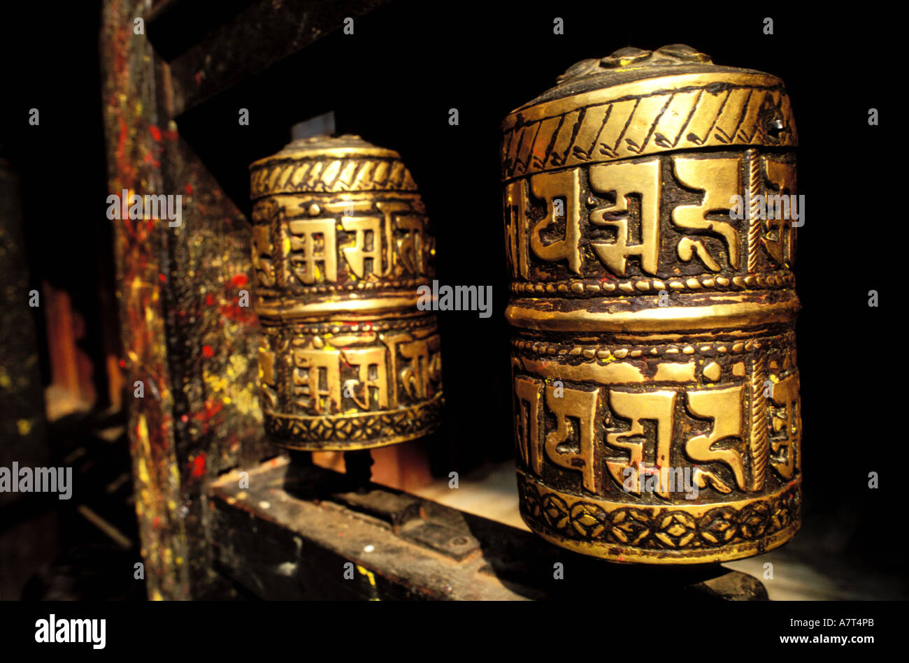 Nepal prayer rolls hi-res stock photography and images - Alamy